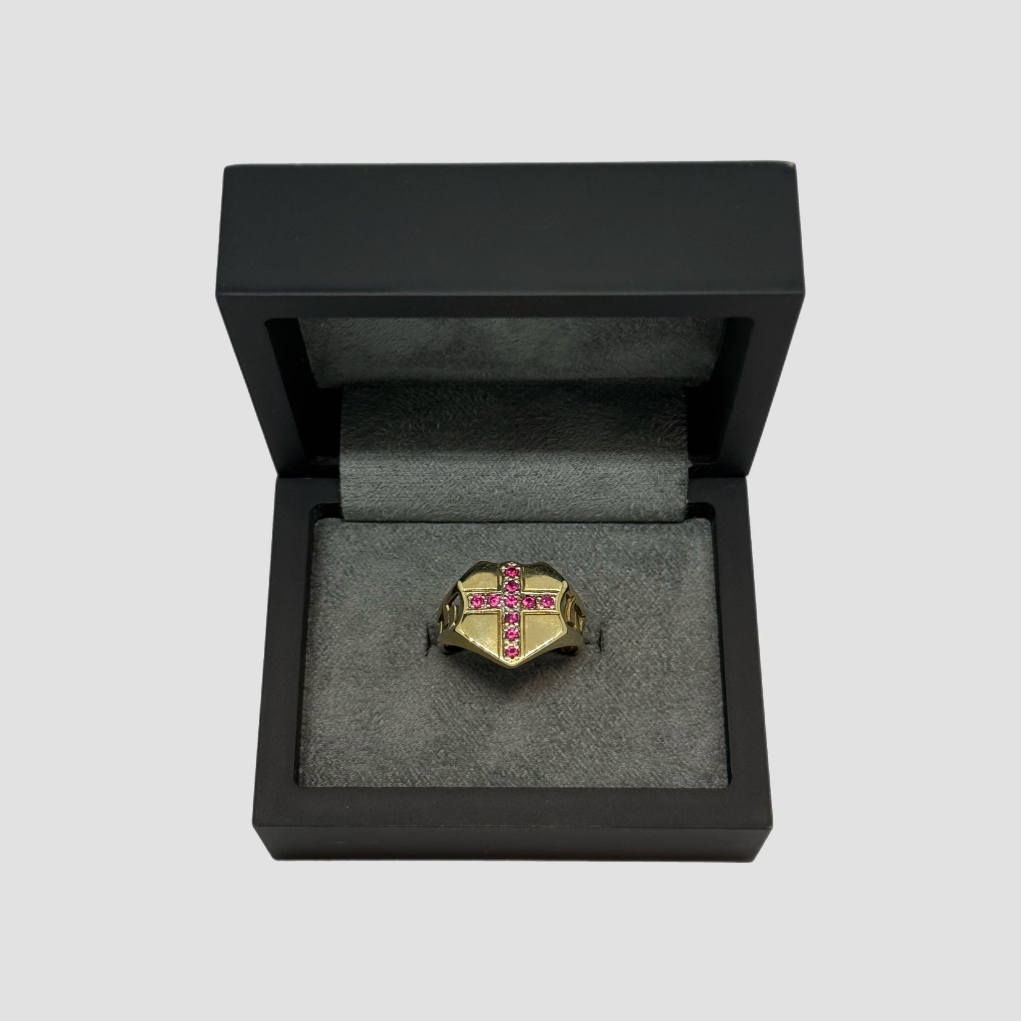 9ct St George Cross Shield Ring